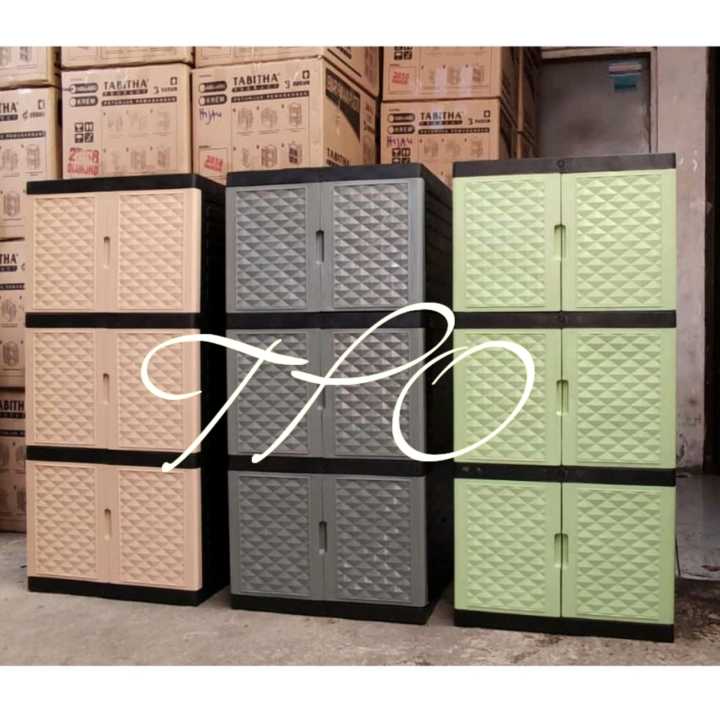 LEMARI PLASTIK TABITHA ARTHA GUNPLAS MINI SUSUN 3 DAN UKURAN JUMBO ...