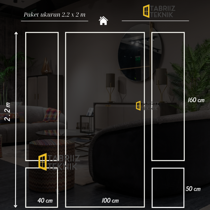 Paket Wall Moulding Lebar Dinding 2,2 - 2,6 meter Lis Kayu Wall ...