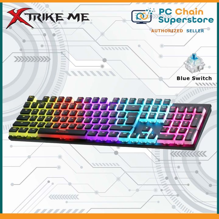 Xtrike Me GK-915P Full Sized Wired Mechanical Gaming Keyboard w ...