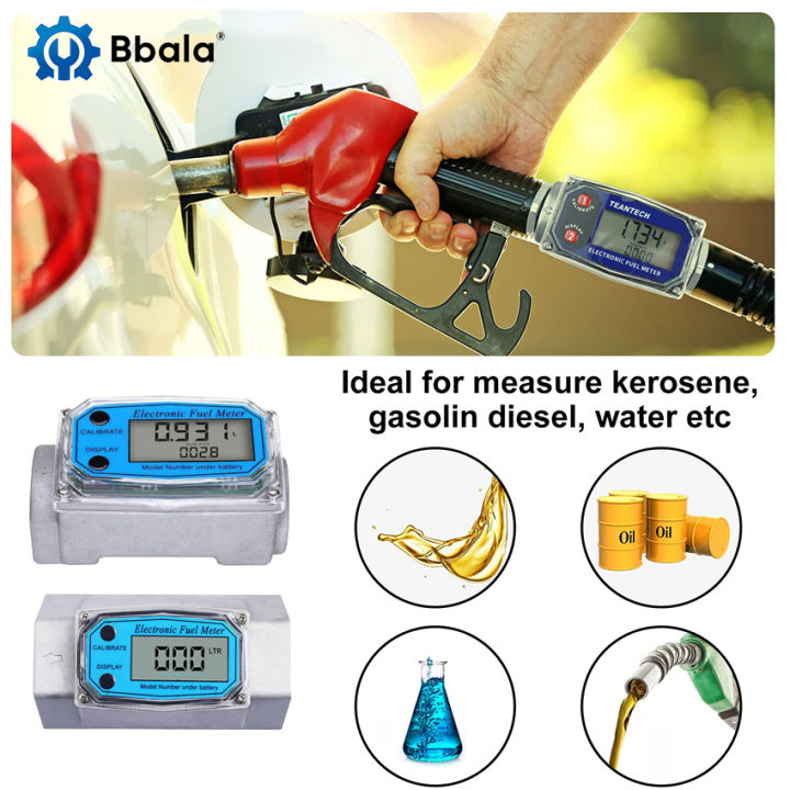 [IN STOCK] Digital Fuel Flow Meter Car Gasoline Methanol Water Flow ...