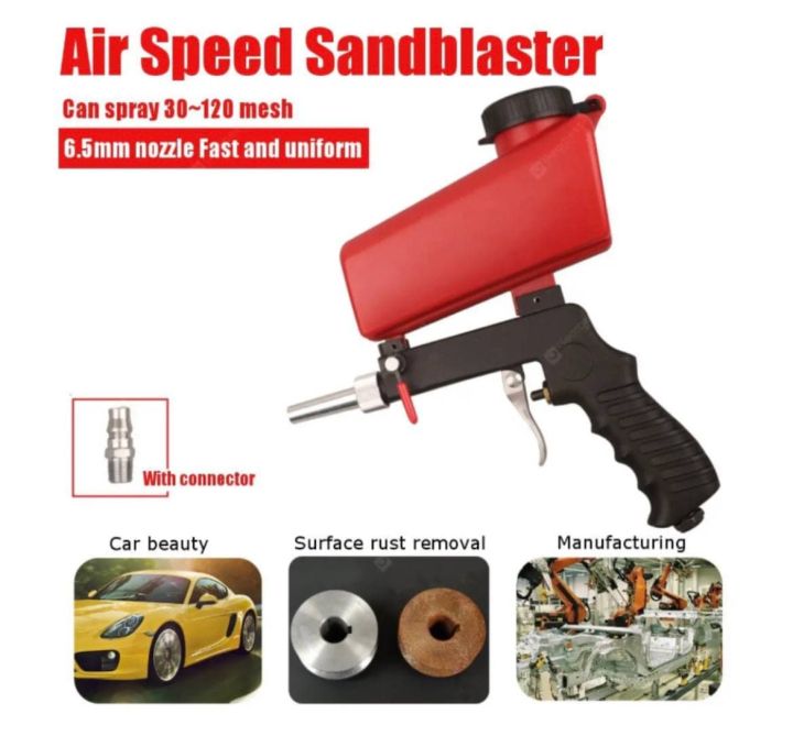 【Ready Stock】Portable Gravity Sandblasting Gun Pneumatic Sandblasting ...
