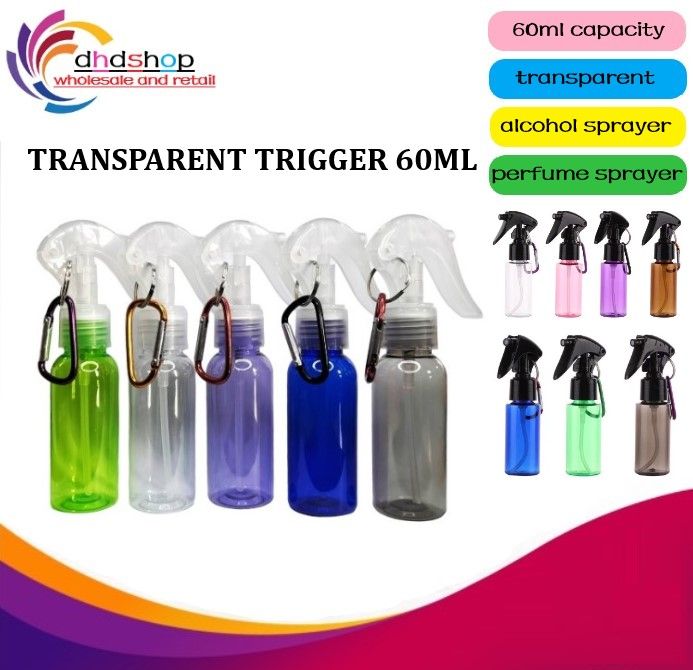 dhdshop 60ML Empty Trigger Alcohol Spray Bottle white sprayer with ...