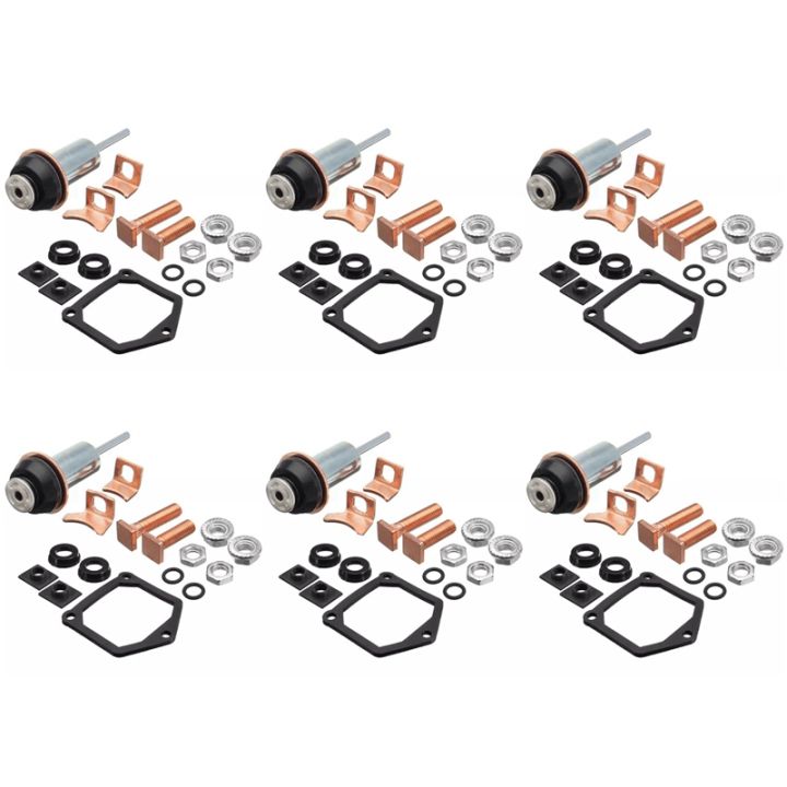 6X Universal Motor Solenoid Repair Rebuild Kit Plunger Contacts Set for ...