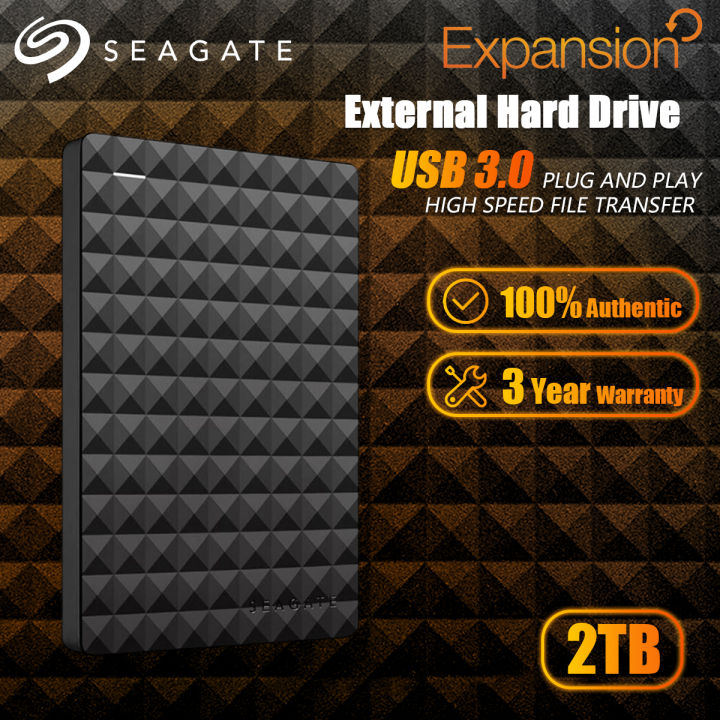Seagate External Hard Drive USB 3.0 HDD Expansion Enclosure Portable 2. ...
