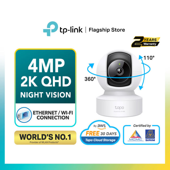 TP-Link Tapo C222 2K 4MP WiFi Camera CCTV with Ethernet / WiFi Connection 360 Degree IP Camera ...