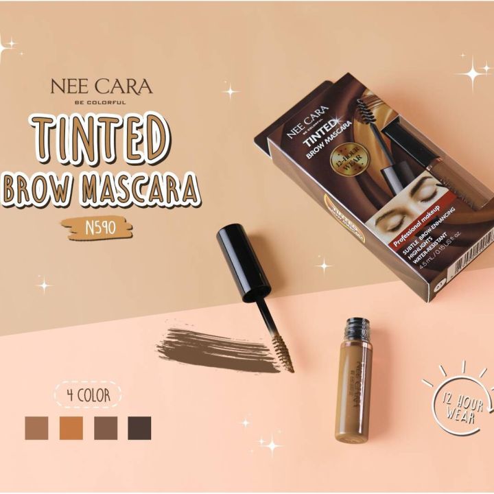มาสคาร่าคิ้ว นีคารา N590 NEE CARA TINTED BROW MASCARA | Lazada.co.th