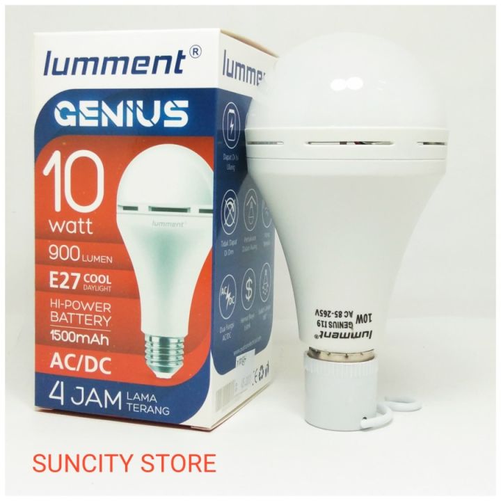 Lumment Genius Lampu Emergency LED AC/DC 10 Watt | Lazada Indonesia