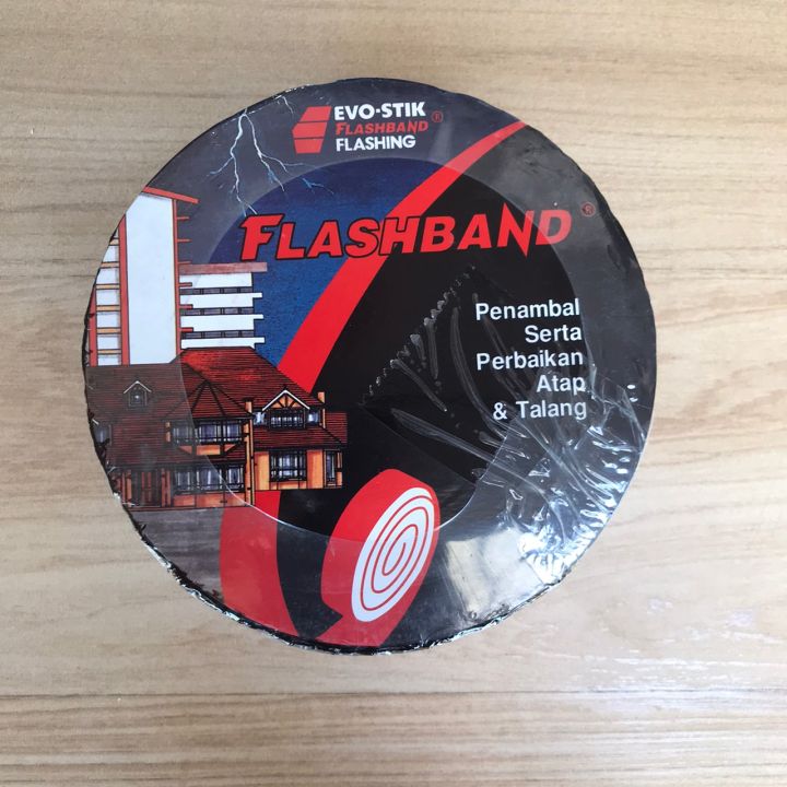 FLASHBAND 5 cm LAKBAN LEM ATAP SENG ASBES ANTI BOCOR TAMBAL PENAMBAL ...