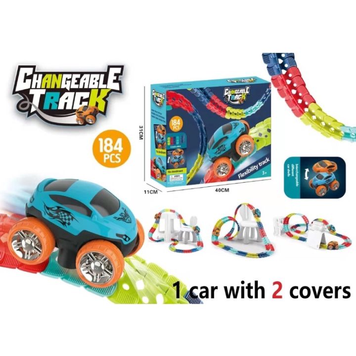 Changeable Track Race Car Flexible Assembled Rail Racing Track | Lazada PH