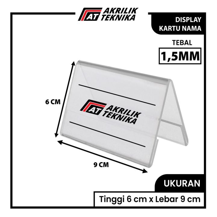 Papan Nama Akrilik Stand Display Meja Kantor Bisnis Kartu Name Tag ...