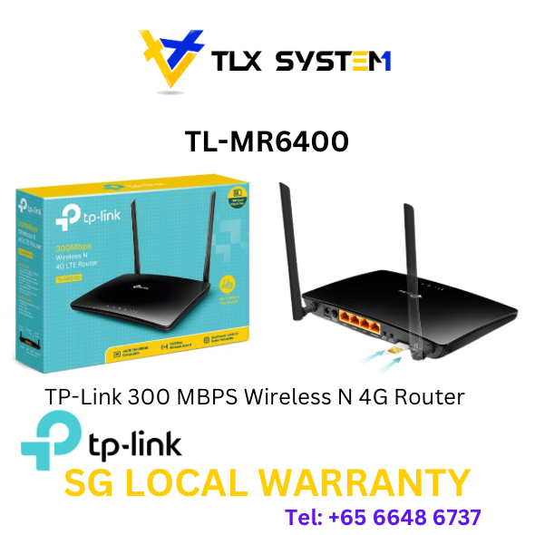 TP-Link TL-MR6400 300Mbps Wireless N 4G LTE Router | Lazada Singapore