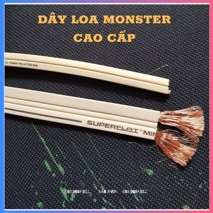 [Giá 1m] Dây loa Monster SUPERFLAT MINI 2 lõi 840 sợi đồng nguyên chất | Monster SuperFlat mini ...