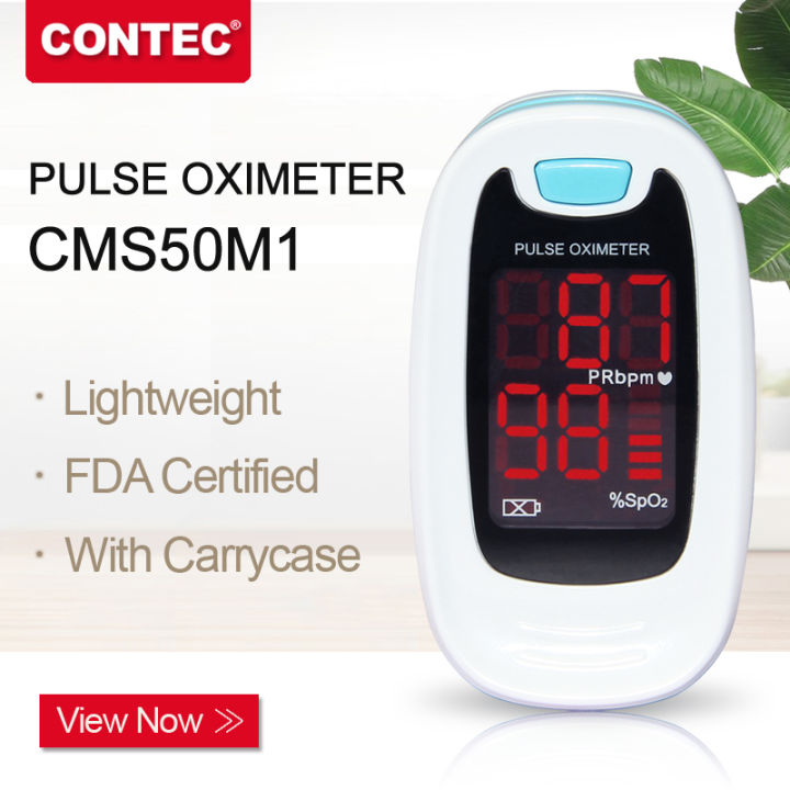 Contec CMS50M Spo2 Oximeter Finger Tip Blood Oxygen Heart Rate Monitor ...