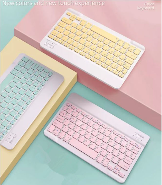 7 inch Bluetooth Wireless Keyboard Slim Portable For Laptop Smartphone ...