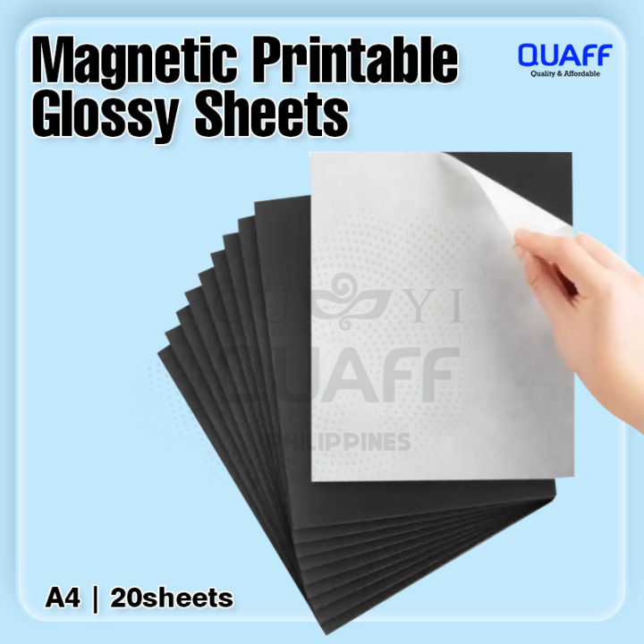 QUAFF Magnetic Printable Glossy Paper A4 (20 sheets per pack) | Lazada PH