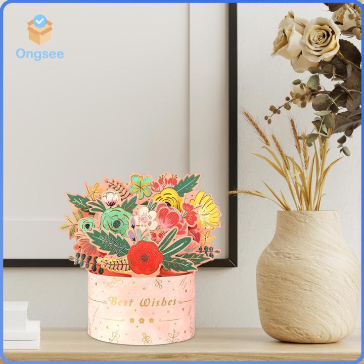 Ongsee hoa thẻ 3D thiệp chúc mừng motherday thẻ Popup thiệp chúc mừng ...