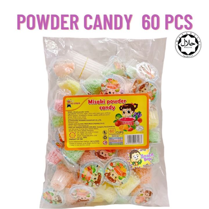 【Makanan Ringan】 60pcs Misaki Powder Candy Childhood Snack | Lazada