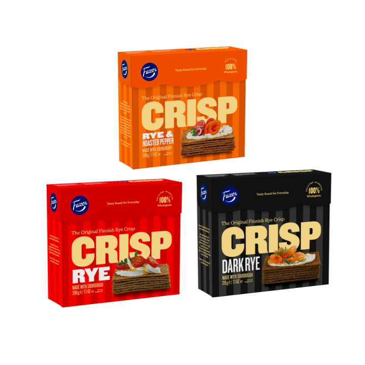 ขนมปังกรอบ Fazer Crips the original finnish rye crisp ขนาด 200 - 215 ...