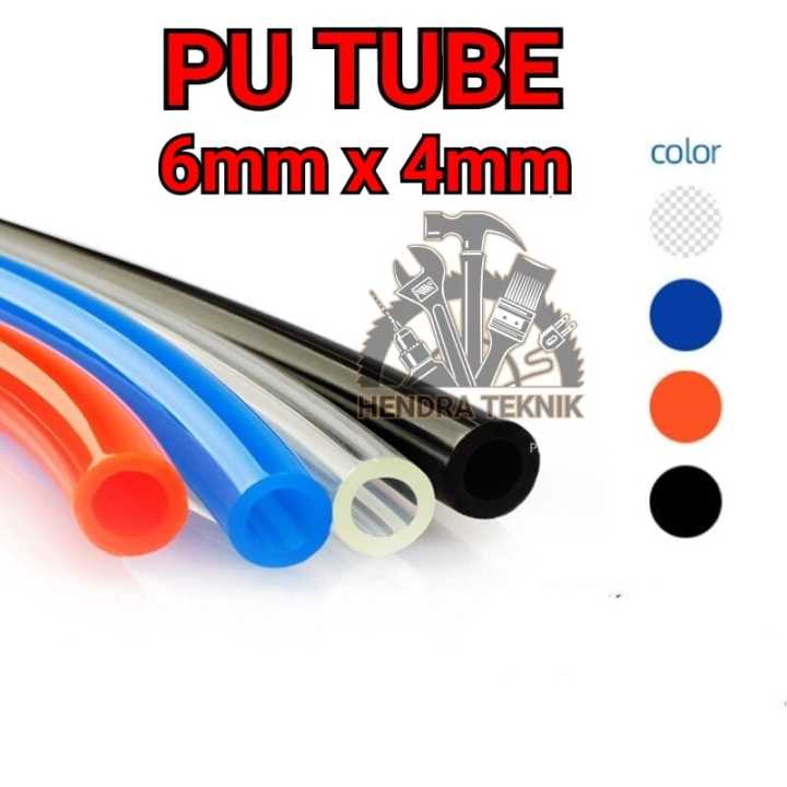 SELANG PU 6MM X 4MM SELANG ANGIN PU TUBE SELANG COMPRESSOR 6 MM PIPA ...
