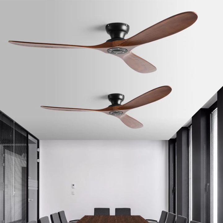 European style ceiling fan solid wood fan blades พัดลมเพดานสไตล์ยุโรป ...