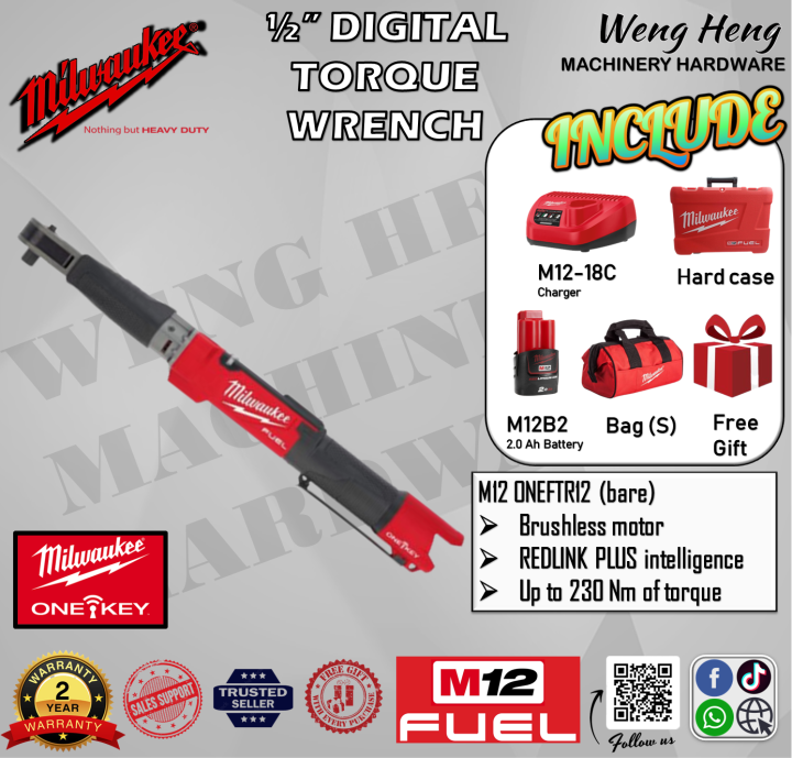 100% Genuine Milwaukee M12 FUEL Digital Torque Wrench - M12 ONEFTR12 ...