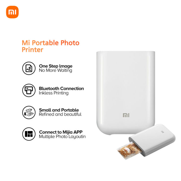 Xiaomi Mi Portable Photo Printer With 5 Sheets Photo Paper Bluetooth ...