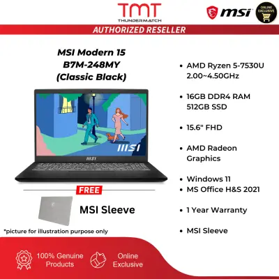 MSI Modern 15 B7M Price in Malaysia & Specs - RM2539 | TechNave