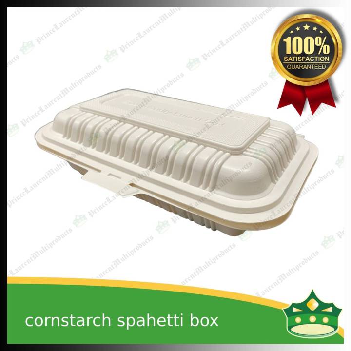 [50 pcs] spaghetti noodle box compostable cornstarch food box ...