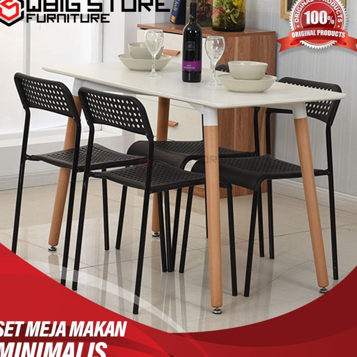 Meja Makan set Meja Cafe Minimalis Dining Table | Lazada Indonesia