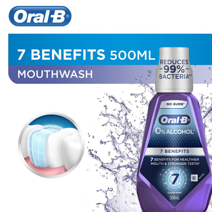 Oral-B Mouthwash 7 Benefits 500mL | Oral Care | Lazada PH
