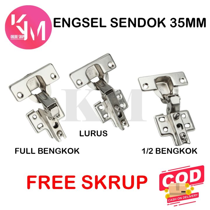 Engsel Sendok Besi Chrome 35 mm cabinet lemari kitchen (1 set) | Lazada ...