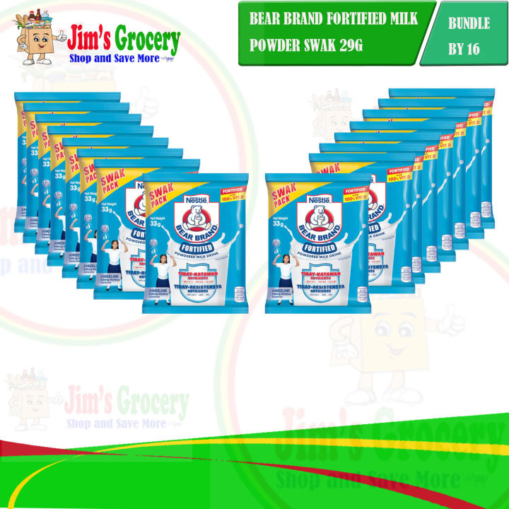 1024 BEAR BRAND FORTIFIED MILK POWDER SWAK 29G (BUNDLE OF 16) | Lazada PH