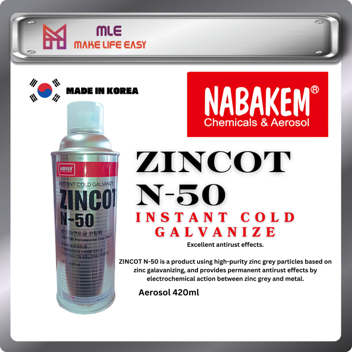 Nabakem Zincot N-50 Instant Cold Galvanize Spray 420ml | Lazada