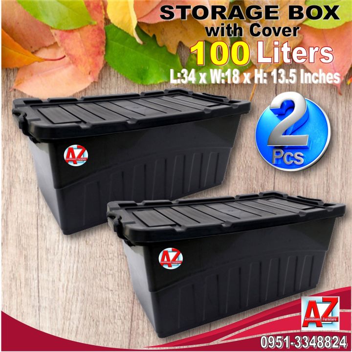 Storage box, rectangular deco box 100 liters, multi purpose storage ...