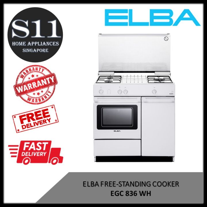 ELBA EGC 836 WH FREE-STANDING COOKER - 1 YEAR LOCAL MANUFACTURER ...