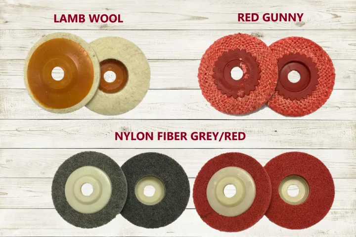 RUIPU 4" Disc Roda Plastik Pengasah Dan Pengilat / 4" ABRASIVE WHEEL ...