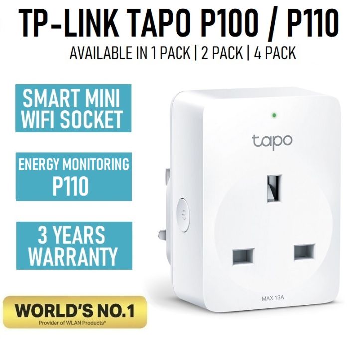 TP-Link Tapo P100 P110 Mini Smart WiFi Socket Plug With Energy ...
