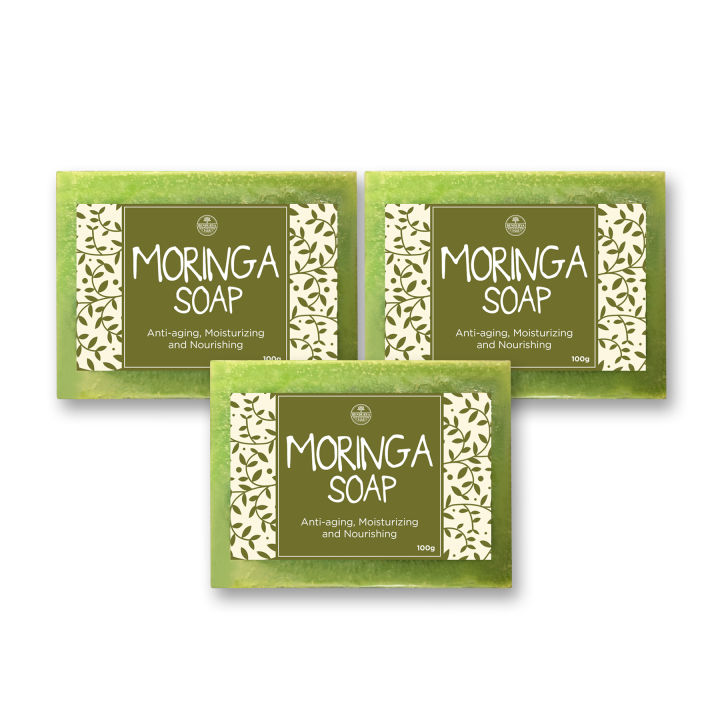 3 PCS Bendurya Natural Antibacterial Moringa Soap (100g) | Lazada PH