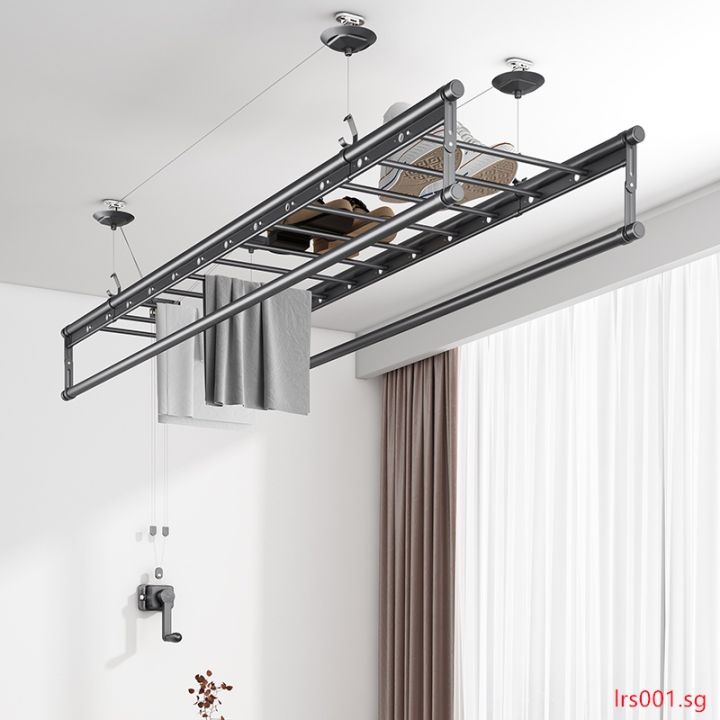 Laundry Rack Automatic Clothes Drying Rack Double Pole Lifting Laundry ...