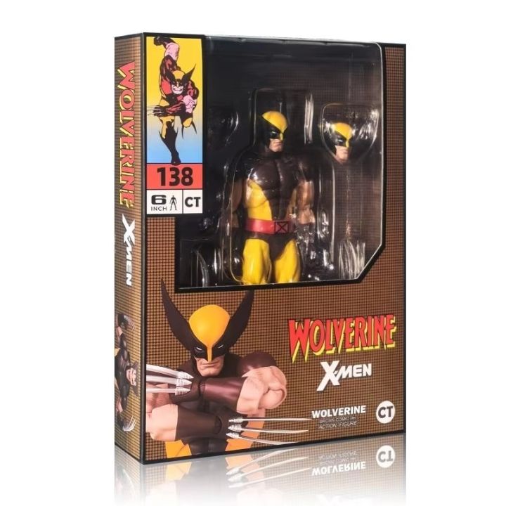 New Ct Toys Wolverine Figure Brown Comic Mafex 138 X-Men Action Figure ...