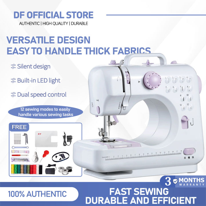Portable Electric Sewing Machine 12 Stitches Multifunctional Mini ...
