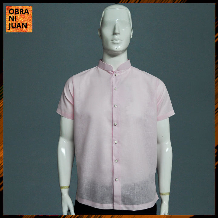Obra ni Juan Inno Fit (Regular Fit) Polo Barong Plain - Pink (#2649 ...