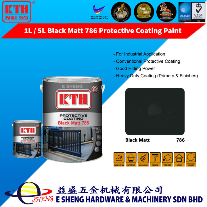 KTH 1L & 5L Black Matt 786 Paint Protective Coating For Industrial ...