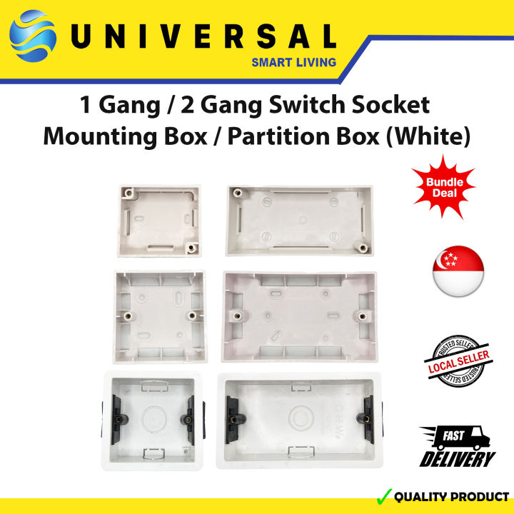 [SG SHOP SELLER] 1 Gang / 2 Gang Switch Socket Surface / Partition ...
