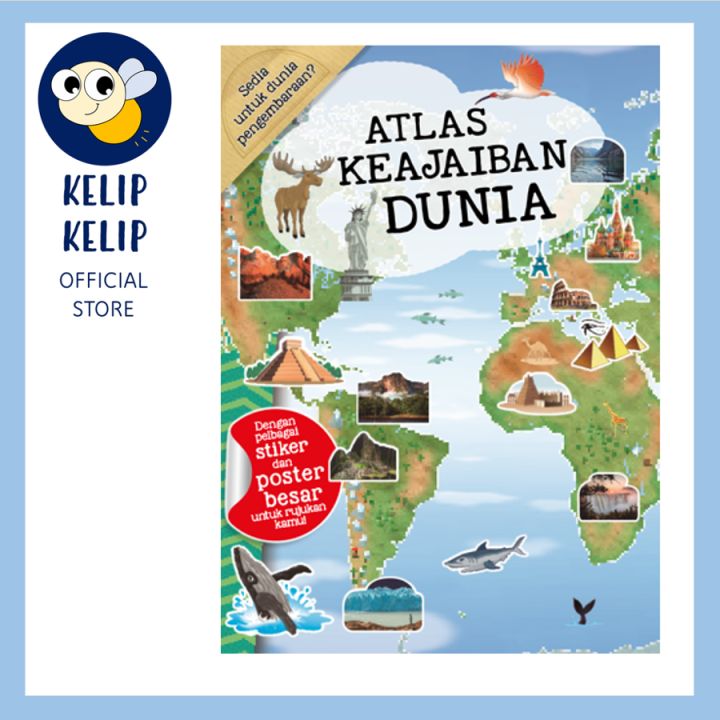 Atlas Keajaiban Dunia Buku Aktiviti & Stiker Fakta Menarik Ilustrasi ...