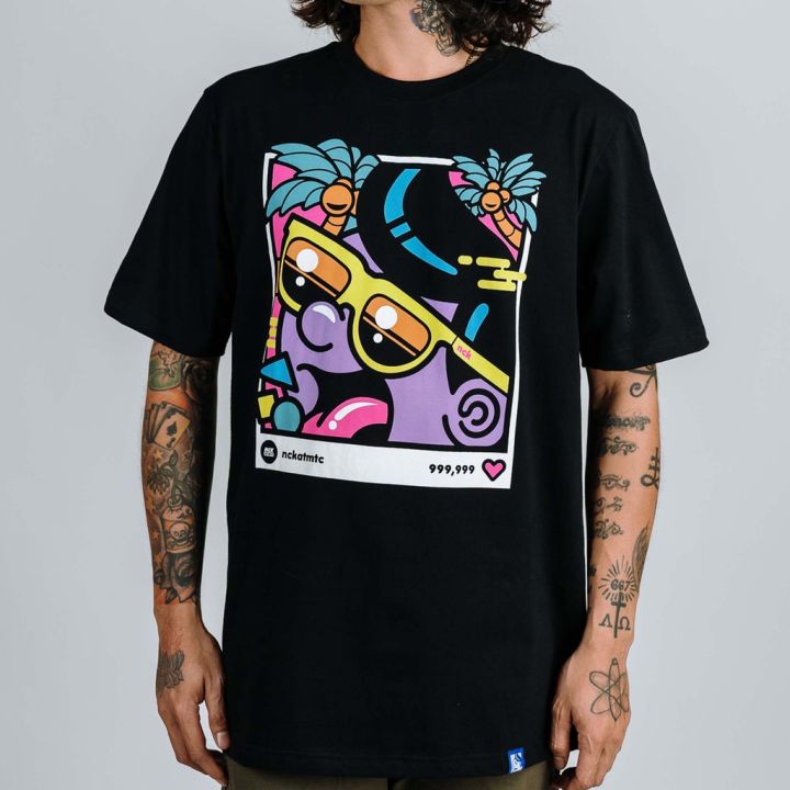 【New store promotion】 Nick Automatic "Logogram Summer" Black T-shirt ...