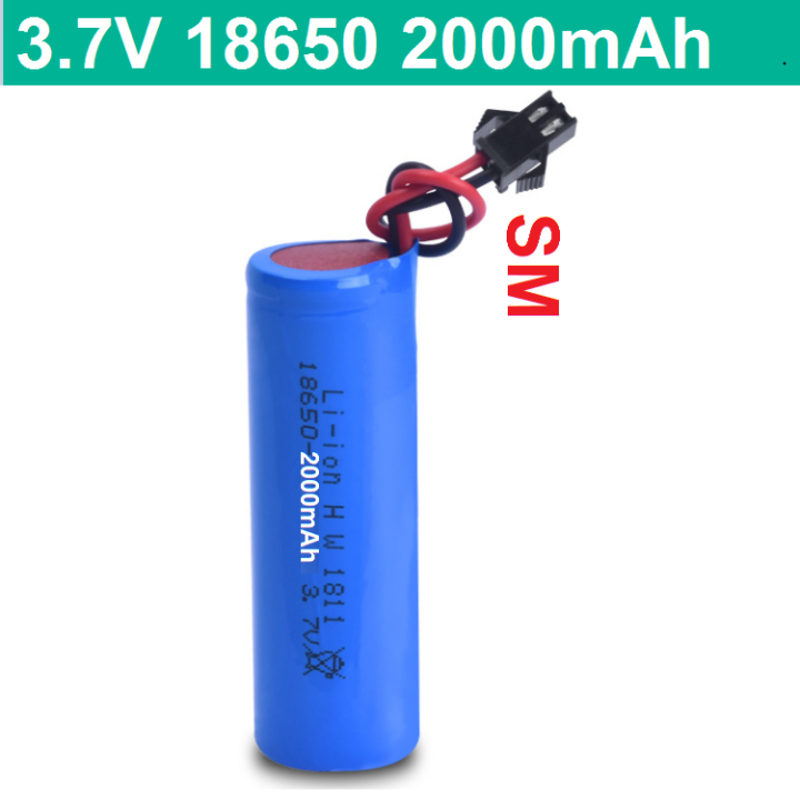 Cell pin 18650 3.7v 2000mah cho xe mô hình điều khiển cổng SM 2P (pin ...