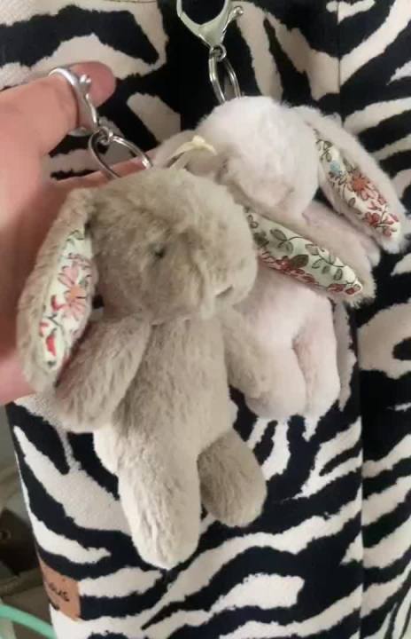 Jellycat Floral Bunny Rabbit Bag Charm Keychain Pendant Plush Puppet ...