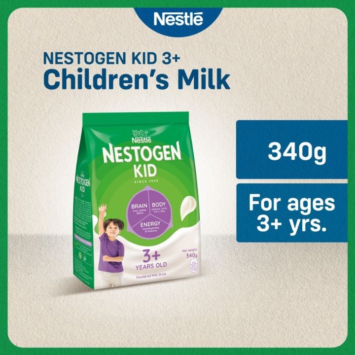 NESTOGEN KID 3+ Powdered Milk For Children Above 3 Years Old 340g ...