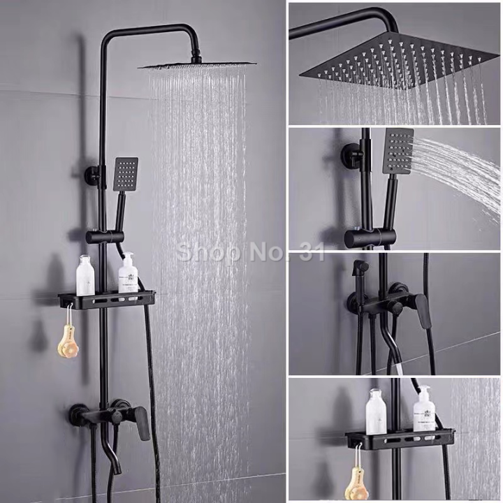 304 Stainless Steel 3 in 1 Hot and Cold Matte Black /Silve Rain Shower ...